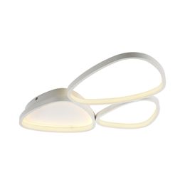 Just Light LED-Deckenleuchte 'Pebbles' 70 x 47 cm wei&szlig;