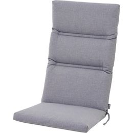 siena GARDEN Hochlehner-Auflage 'Comfort' grau 48 x 120 x 6 cm