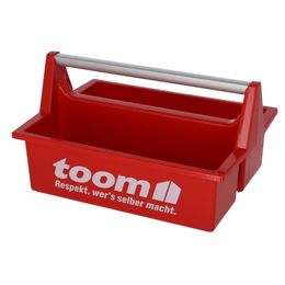 toom Tragekasten rot mit Aufdruck 39,5 x 21 x 21,5 cm