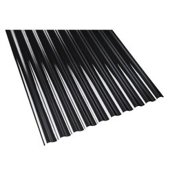 Gutta PC-Recyclingwellplatte 'Sinus 76/18' schwarz 120 x 80 x 0,07 cm