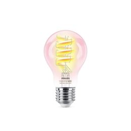 Philips LED-Leuchtmittel 'Smart LED' dimmbar Standardform klar E27 warmwei&szlig; bis tageslichtwei&szlig;