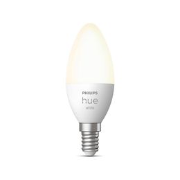 PHILIPS Hue LED-Leuchtmittel 'Hue White' dimmbar Kerze matt E14 5,5 W 470 lm warmwei&szlig;