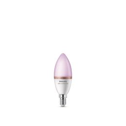 Philips LED-Leuchtmittel 'SmartLED' dimmbar Kerze klar E14 4,9 W 470 lm RGB - tunable white
