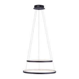 Just Light LED-Pendelleuchte 'Circle' dimmbar 46 W 2750 lm warmwei&szlig; &Oslash; 50 x 60 - 120 cm