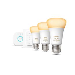 Philips Starter-Set 'Hue White Ambiance' inkl. 3 x LED-Lampe E27, Dimmschalter