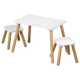 Kesper Kindersitzgruppe holzfarben/wei&szlig; 3-teilig