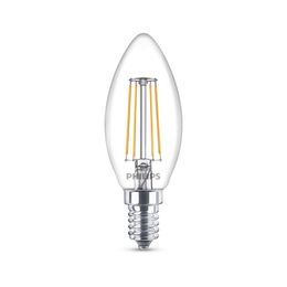 Philips LED-Leuchtmittel 'Classic' Kerze klar E14 40 W 485 lm neutralwei&szlig;