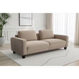 Sit & More Big-Sofa SIT & MORE, B:186cm H:84cm T:93cm, beige, 100% Polyester, Sofas, "Concept", Modernes Sofa in drei Fu&szlig;farben zur Auswahl