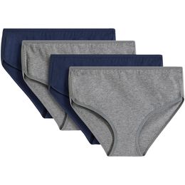 bonprix Damen Panty, Gr. 44dunkelblau, grau meliert, Obermaterial: 95% Baumwolle, 5% Elasthan, Unterhosen, aus Baumwolle und Elasthan, bequeme