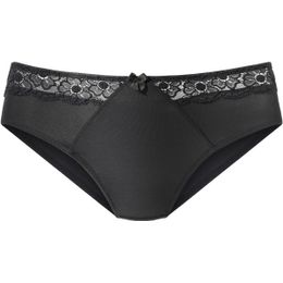 Lascana Damen Slip, Schwarz, Gr. 36/38, Unterhosen, Material: Polyamid