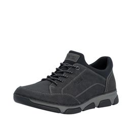 Rieker Herren Slip-On Sneaker, Gr. 45schwarz, Lederimitat, Schuhe, Schlupfschuh, Halbschuh, Slipper mit Gummizug