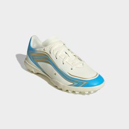 M&auml;dchen Fu&szlig;ballschuh "F50 MESSI CLUB KIDS TF", adidas Performance, Gr. 31ivory, semi blau burst, icey blau, Synthetik, Schuhe, f&uuml;r Kinder &