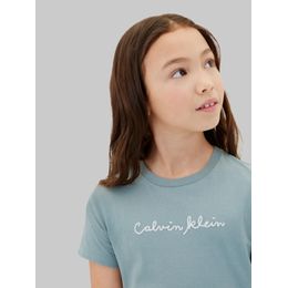 M&auml;dchen T-Shirtcitadel, Gr. 14, Calvin Klein Jeans, unifarben, Single Jersey, Obermaterial: 100% Baumwolle, Shirts, Rundhalsausschnitt, Slim Fit,
