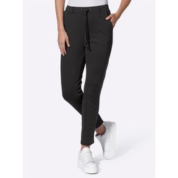 WITT Damen Jerseyhose mit Tunnelzug in der Taille, schwarz, Gr&ouml;&szlig;e 40
