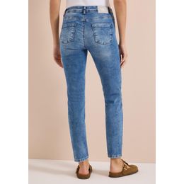 Cecil Damen Slim-fit-Jeanslight blau used wash, Gr. 36, unifarben, Jeans, 87% Baumwolle, 11% Polyester, 2% Elasthan, Jeans, 5-Pocket-Style