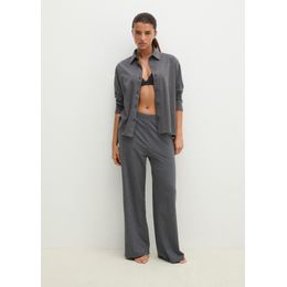 Marc O'Polo MARC O'POLO Damen Loungehose, Gr. Ldunkelgrau melange, Jersey, Obermaterial: 95% Baumwolle, 5% Elasthan, Hosen
