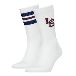 Levi's LEVI'S Damen Socken, Gr. 39wei&szlig;, rot, blau, Obermaterial: 51% Polyester, 45% Baumwolle, 3% Elasthan, 1% Polyamid, Socken