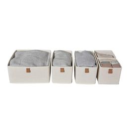 Love !T Store !T Aufbewahrungsboxen-Set Premium, Beige, Textil, Karton, Ordnen & Aufbewahren, Aufbewahrungsboxen