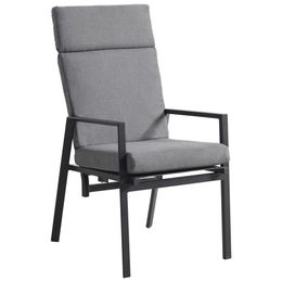 Ambia Garden Gartensessel, Grau, Metall, Textil, F&uuml;llung: Schaumstoff, eckig, 56.5x105x69.5 cm, stapelbar, inklusive Armlehnen, Bezug abnehmbar, geeignet f&uuml;r Balkon, Gartenm&ouml;bel, Gartenst&uuml;hle, Gartenst&uuml;hle