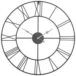 Ambia Home Wanduhr, Schwarz, Metall, RoHS, CE EN 14786, Dekoration, Uhren, Wanduhren
