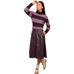 CREATION L PREMIUM Damen Wollpullover mit Paillettengarn burgund Gr&ouml;&szlig;e 50