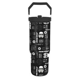Star Wars - Trinkbecher, Tech-Design, Darth Vader & Stormtrooper, 880 ml (Schwarz/Wei&szlig;)