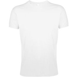 SOLS Herren Regent Slim Fit T-Shirt mit kurzen &Auml;rmeln (Wei&szlig;)
