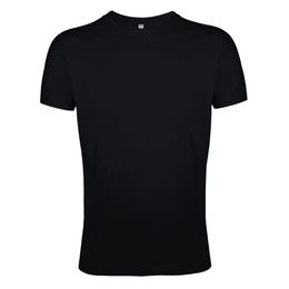 SOLS Mens Regent Slim Fit Short Sleeve T-Shirt (Tiefschwarz)