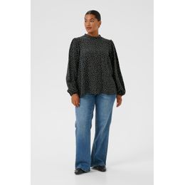 Kaffe Langarm-Bluse KCrya A-shape black white