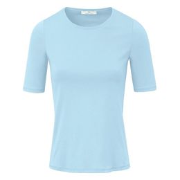 Peter Hahn - Rundhals-Shirt, blau, Gr. 42 / M - Baumwolle