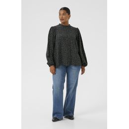 Kaffe Langarm-Bluse KCrya A-shape black white