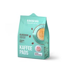 EDUSCHO Kaffeepads Klassisch - 12 x 32 Pads - Intensit&auml;t: 3/5