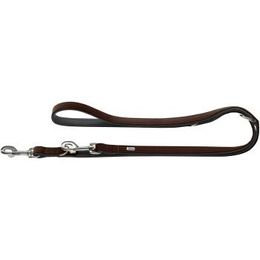 Hunter verstellbare Hundef&uuml;hrleine softie braun 1,5 cm