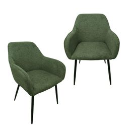 HTI-Living Stuhl Albany Waffle Gr&uuml;n 2er-Set