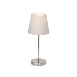 Brilliant Lampe Kasha Tischleuchte Touchschalter chrom/wei&szlig; 1x D45, E14, 40W, geeignet f&uuml;r Tropfenlampen (nicht enthalten) Mit An/Aus-Touchschalter