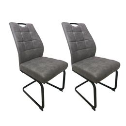 HTI-Living Schwingstuhl Marek Hellbraun 2er-Set