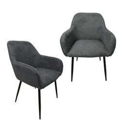 HTI-Living Stuhl Albany Waffle Grau 2er-Set
