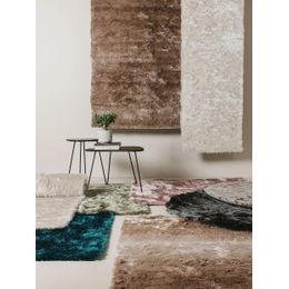 benuta Nest Hochflor Shaggyteppich Whisper Gr&uuml;n &oslash; 160 cm - Hochflor Teppich f&uuml;r Wohnzimmer