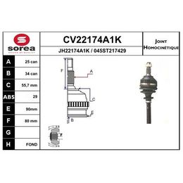 EAI Gelenksatz, Antriebswelle cv22174a1k