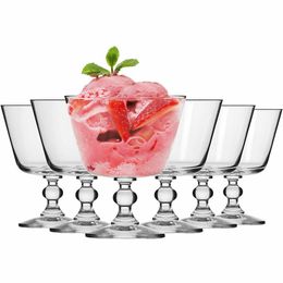 Krosno Glass Eisbecher,, Transparent, Glas, 6-teilig, 0.48 L, Hergestellt in Europa, leicht zu reinigen, Essen & Trinken, Geschirr, Schalen & Sch&uuml;sseln, Dessertschalen