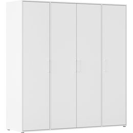 Kleiderschrank Rauch, B:187cm H:194cm T:53cmalpinwei&szlig;, griffe wei&szlig;, Holzwerkstoff, Kinderzimmer, Schr&auml;nke, "VOYAGER Garderobe W&auml;scheschrank