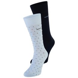 BOSS Herren Businesssocken "2P RS Mini Iconic", Gr. 43light, pastel blau 450, Baumwollmischung, Socken, Socken Pack aus 1x einfarbig und 1x