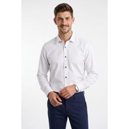 OLYMP Herren Trachtenhemdwei&szlig;, Gr. L, Web, Obermaterial: 100% Baumwolle, Hemden, reizeithemd, regular fit, Kentkragen