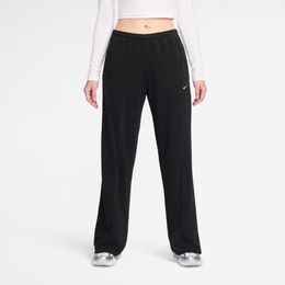 Nike Sportswear Damen Sporthose "W NSW OFFLN CHLL FT OH MR PANT"schwarz, schwarz,, Gr. L, Obermaterial: 70% Baumwolle, 30% Polyester, Hosen, aus