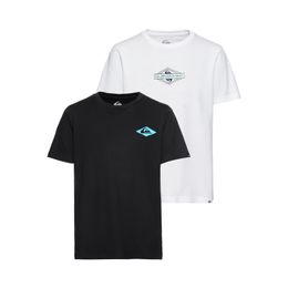 Quiksilver Jungen T-Shirt "CAPTION WRECKERS PACK YOUTH"schwarz (backp, Gr. 10, Obermaterial: 100% Baumwolle, Shirts, Kurzarm-Design, 2er-Pack, aus
