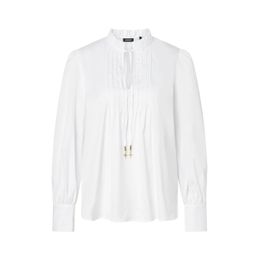 JOOP! JOOP Damen R&uuml;schenbluse "Belmira2"wei&szlig;, Gr. 42, unifarben, Web, Obermaterial: 78% Baumwolle, 19% Nylon, 3% Elasthan, Blusen, mit Biesen