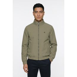 Herren Blousondusty olive, Gr. S, Calvin Klein Jeans, unifarben, Web, Obermaterial: 100% Nylon, Jacken, Stehkragen, 2-Wege-Zipper, Regular Fit,