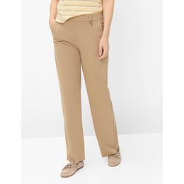 Raphaela by Brax Damen Marlenehose Style LILLYTH FLARED BROWN SUGAR, hellbraun, Gr. 36