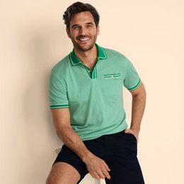 LANDS' END Supima Poloshirt mit Brusttasche, Herren,  Gr&uuml;n, Baumwolle, by Lands' End