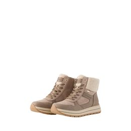 Tom Tailor Damen Wasserfeste Stiefeletten mit Plateau-Sohle, beige, Uni, Gr. 37